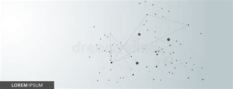 Abstract Science Atom Technology Connection Dot And Line Stock Vector Illustration Of Social