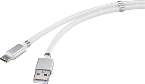 Renkforce Usb Kabel Usb 20 Usb A Stekker Usb C Stekker 100 M Wit