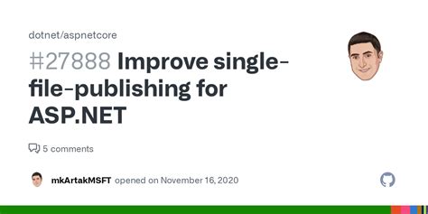 improve single file publishing for asp · issue 27888 · dotnet aspnetcore · github