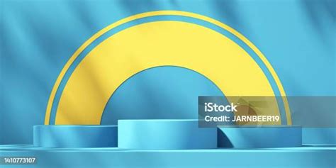 파란색 배경에 나무 그림자가있는 벽에 제품 연단 모형이있는 3d 배경 3d 렌더링 그림 0명에 대한 스톡 사진 및 기타 이미지