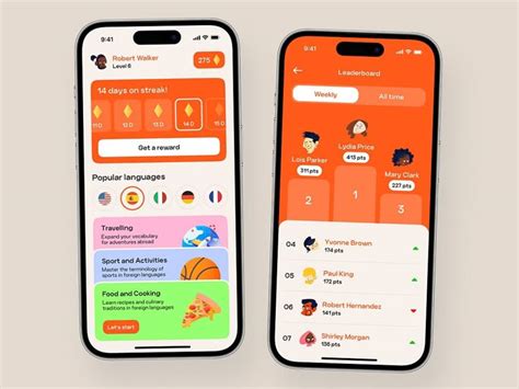 Language Learning Mobile App Mobile App Design Inspiration App Ui