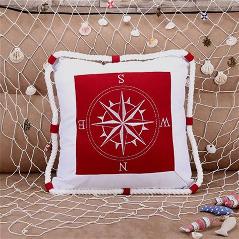 Подушка с якорем морская культура наволочка с памятью моряка хлопковая льняная подушка для