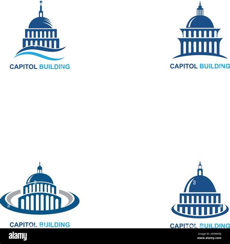 Capitol Building Logo Design Vector Icon Stock Vector Image And Art Alamy