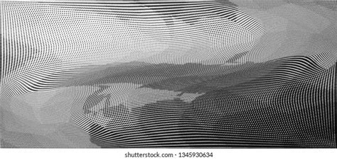 Digital Curved Grid Texture Lines D Stock Vector Royalty Free Shutterstock