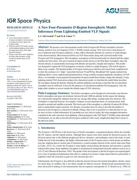 A New Four‐parameter D‐region Ionospheric Model Inferences From