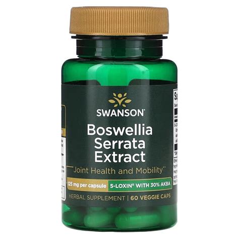 Swanson Boswellia Serrata Extract 125 Mg 60 Veggie Caps