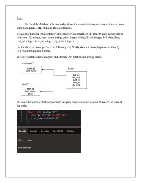 Sql Database Schema And Manipulation Lab Assignment