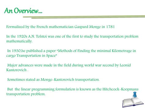 Transportation Problem In Linear Programming Pptx