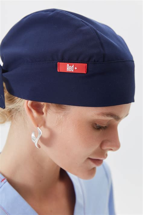 Шапочка медицинская унисекс нэви Red Магазин медицинской одежды