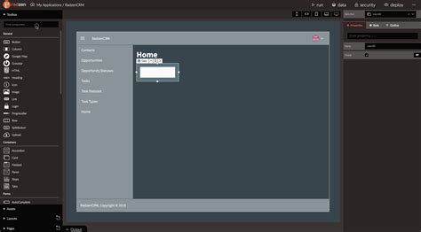 create a dashboard page blazor