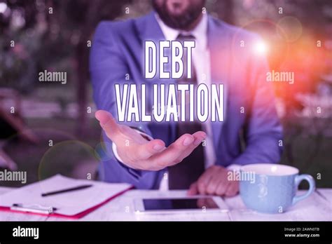 Word Writing Text Debt Valuation Business Photo Showcasing Process Of