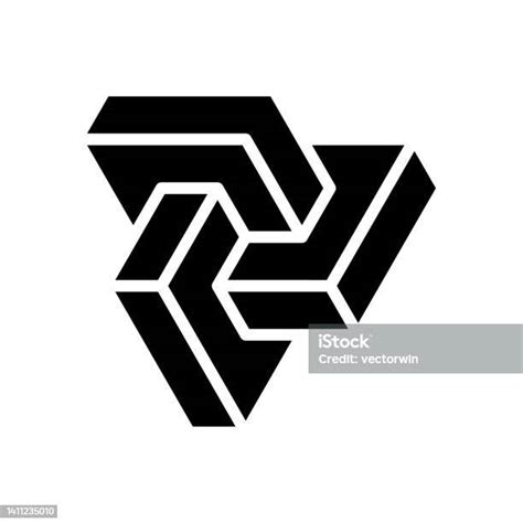 Esher 불가능한 기하학적 모양 글리프 아이콘 벡터 일러스트 레이 션 육각형에 대한 스톡 벡터 아트 및 기타 이미지 육각형 퍼즐 0명 Istock