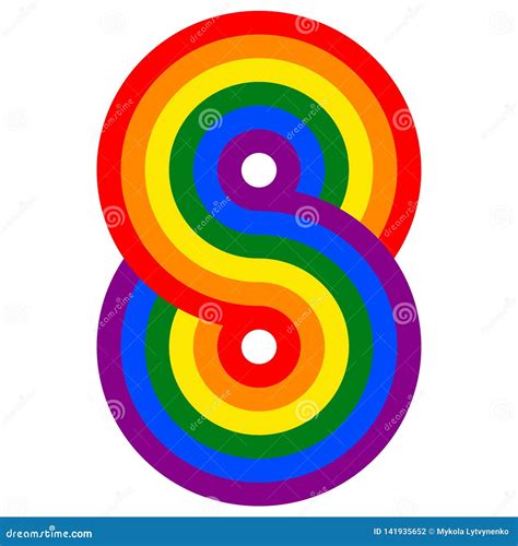 Figure 8 Infinity Sign Rainbow Flag Lgbt Vector Sign Symbol Lesbian Gay Bisexual And