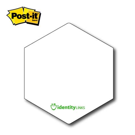 Imprinted Hexagon Shaped Post It Notes Identity Links