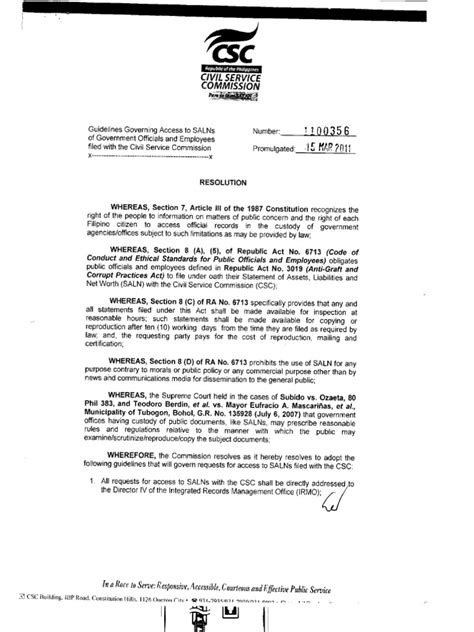 Csc Resolution No 1100356 Pdf