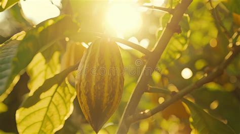 The Natural Process Of A Cacao Pod Naturally Opening And Exposing Its The Natural Process Of A Cacao Pod Naturally Opening And Exposing Its