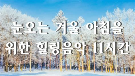눈오는 겨울 아침을 위한 힐링음악 11시간 🎵 아침음악 요가음악 명상음악 스트레스해소음악 Youtube