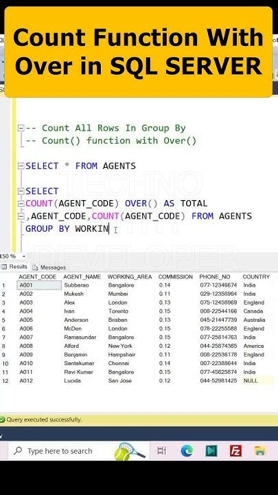 Sql Aggregates Count Aggregate Function Part 19 Youtube