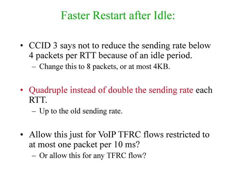 Tfrc For Voice Voip Variant And Faster Restart Ppt Download