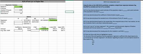 Solved Mgts 312 Independent Lab 4 Using The Data On The