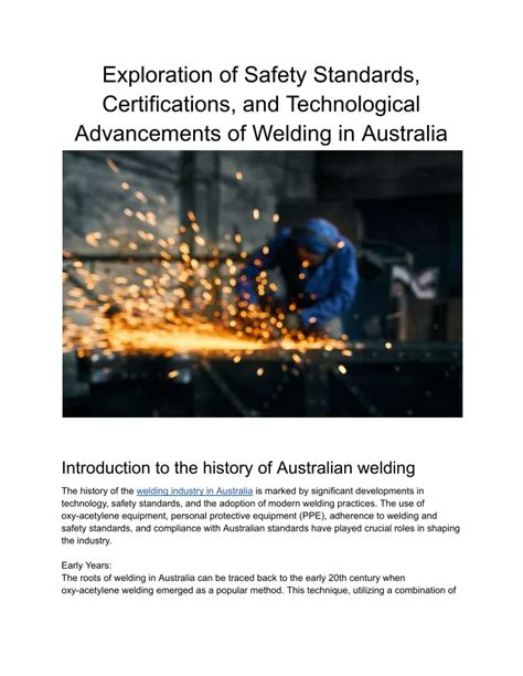 Ppt Exploration Of Safety Standards Certifications And Technological Advancements Of Welding