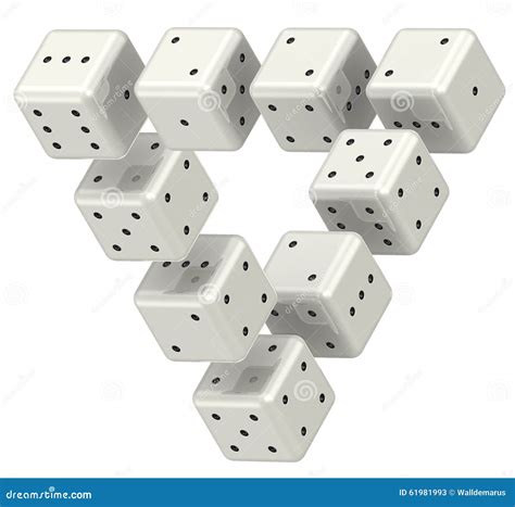 The Magic Triangle Of Dice Stock Illustration Illustration Of Games 61981993
