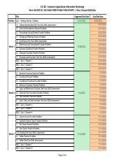 CIS Assignment Schedule Xlsx CIS Computer Applications Information Technology Term