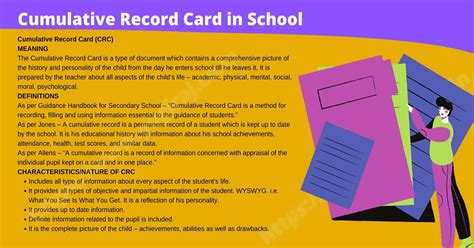 Cumulative Record Card In School School Records Types And Its Importance