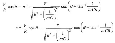 Sinusoidal Response Of RC Circuit