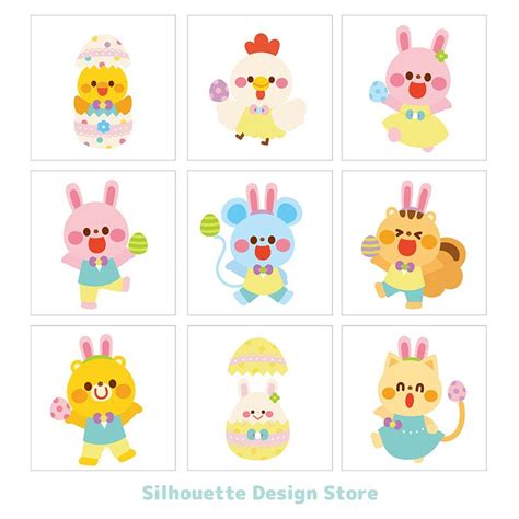 かわいいイースターの壁面飾りカッティングマシンで簡単保育室飾り イラストレーター イシグロフミカ nowanowan かわいい