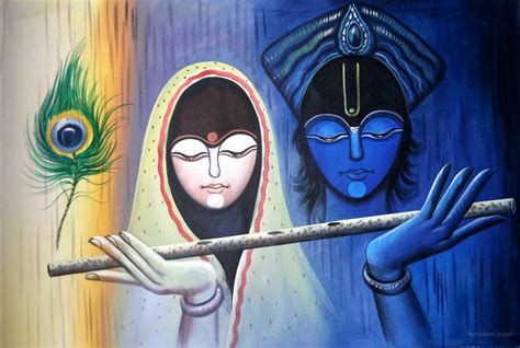 50 Beautiful Radha Krishna Paintings From Top Indian Artists