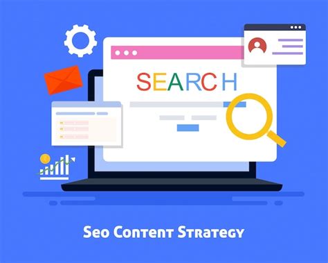 Premium Vector Seo Content Strategy Online Marketing Search Engine Optimization Top Ranking