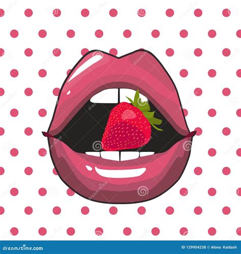 Biting Lip Female Emoticon Cartoon Vector 66879841