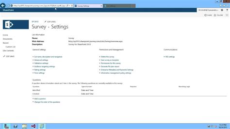 Sharepoint 2013 Create Columns In Survey Sharepoint Youtube