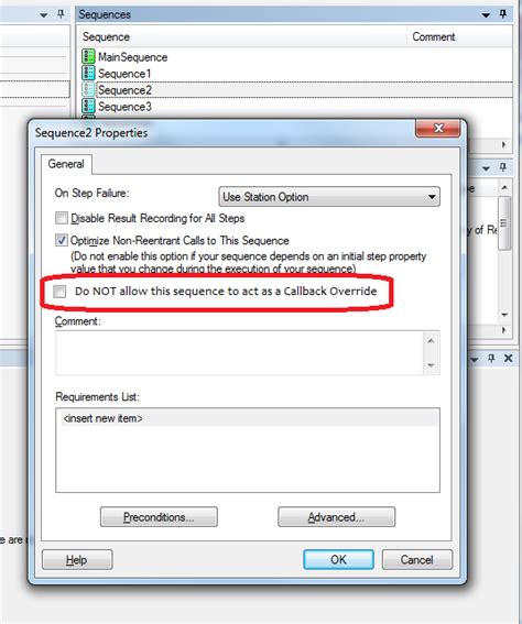 Flag To Prevent Sequence From Being Used As Callback Override Ni Community