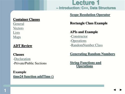 Ppt Container Classes General Vectors Lists Maps Adt Review Classes