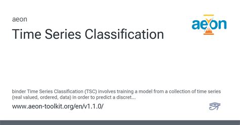 Time Series Classification Aeon 1 1 0 Documentation