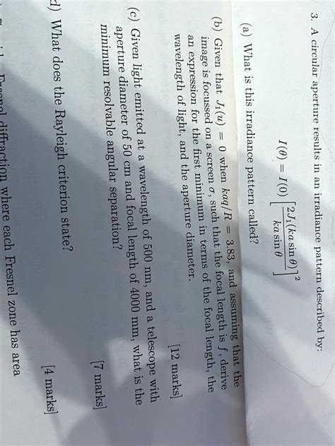 Solved Texts 1 What Does The Rayleigh Criterion State 2 What Is The Minimum Resolvable