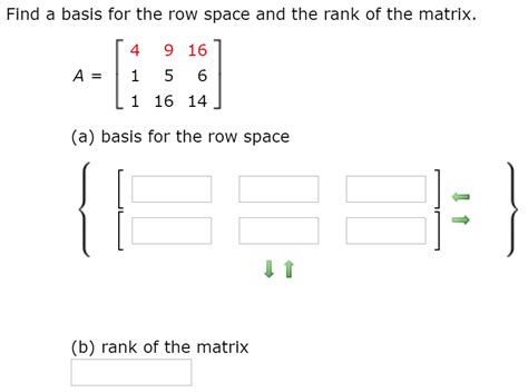 Solved Find A Basis For The Row Space And The Rank Of The