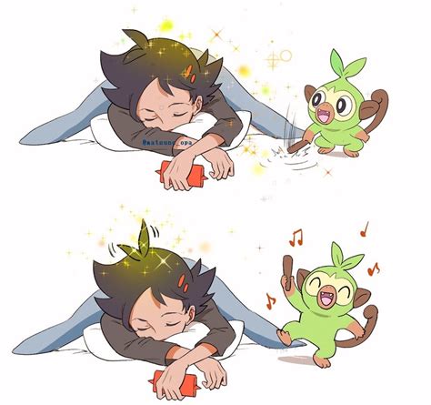 Rotom Rotom Phone Grookey And Goh Pokemon And More Drawn By Matsuno Opa Danbooru