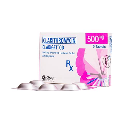 Clariget Od Clarithromycin 500mg Extended Release Tablet 1s Price In