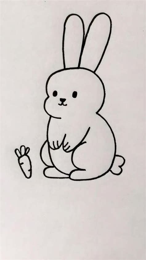 小兔子简笔画大全儿童版打印版免费版（流行14张） 简笔画图片大全