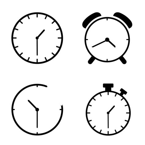 Time Icons Clock Icons Old Clock Faces Vector 21861050 Vector Art At