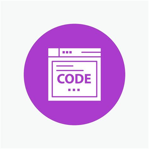 Browser Internet Code Coding White Glyph Icon 19108608 Vector Art At Vecteezy