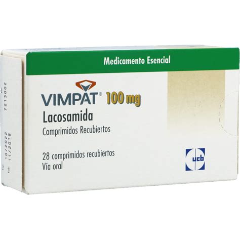 Vimpat 100 Mg · 28 Tabletas Recubiertas Cruz Verde