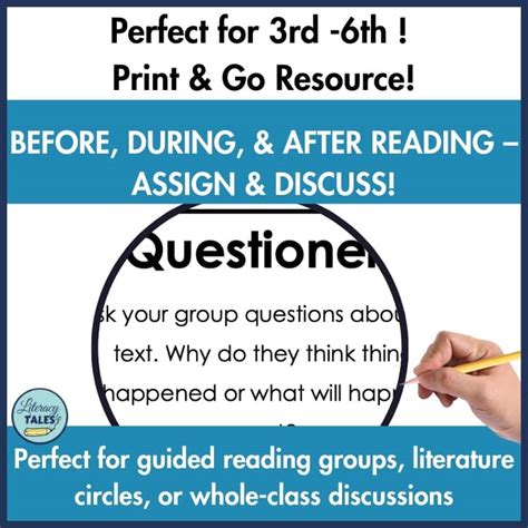 Task Cards Reading Comprehension Role Questions Prompt Shared Reading Activity