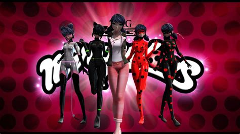 Mmd X Mlb Marinette Transformations Miraculous Ladybug Youtube