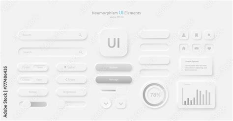 a collection of icons for user interface development in white and gray
