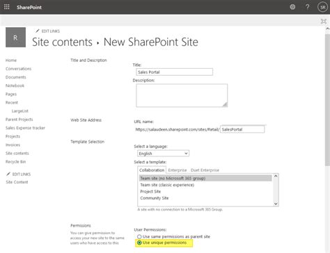 sharepoint online create subsite with unique permissions using powershell sharepoint diary