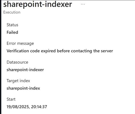 Azure Ai Search Indexer Scheduled Execution Throws Error Verification